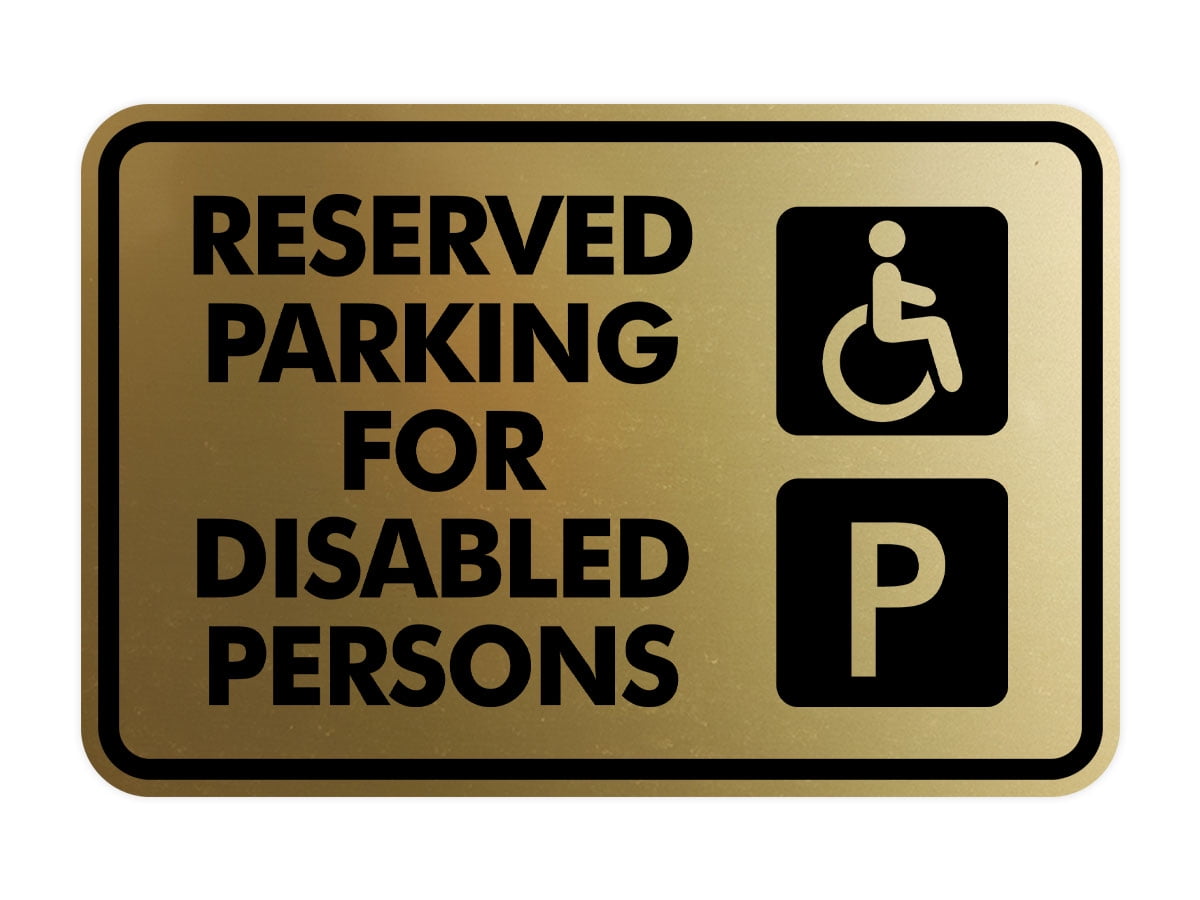 Signs ByLITA Classic Framed Reserved Parking for Disabled Persons Sign ...