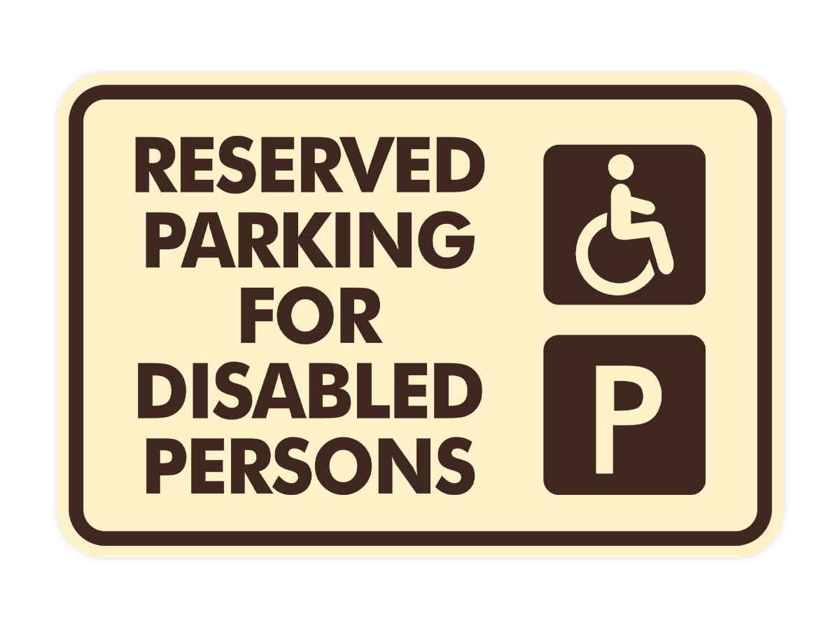 Signs ByLITA Classic Framed Reserved Parking for Disabled Persons Sign ...