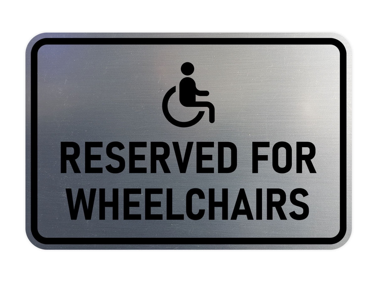 Signs ByLITA Classic Framed Reserved for Wheelchairs Sign (Brushed ...