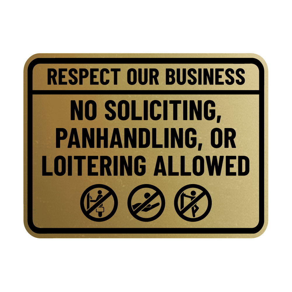 Signs ByLITA Classic Framed Respect Our Business: No Soliciting ...