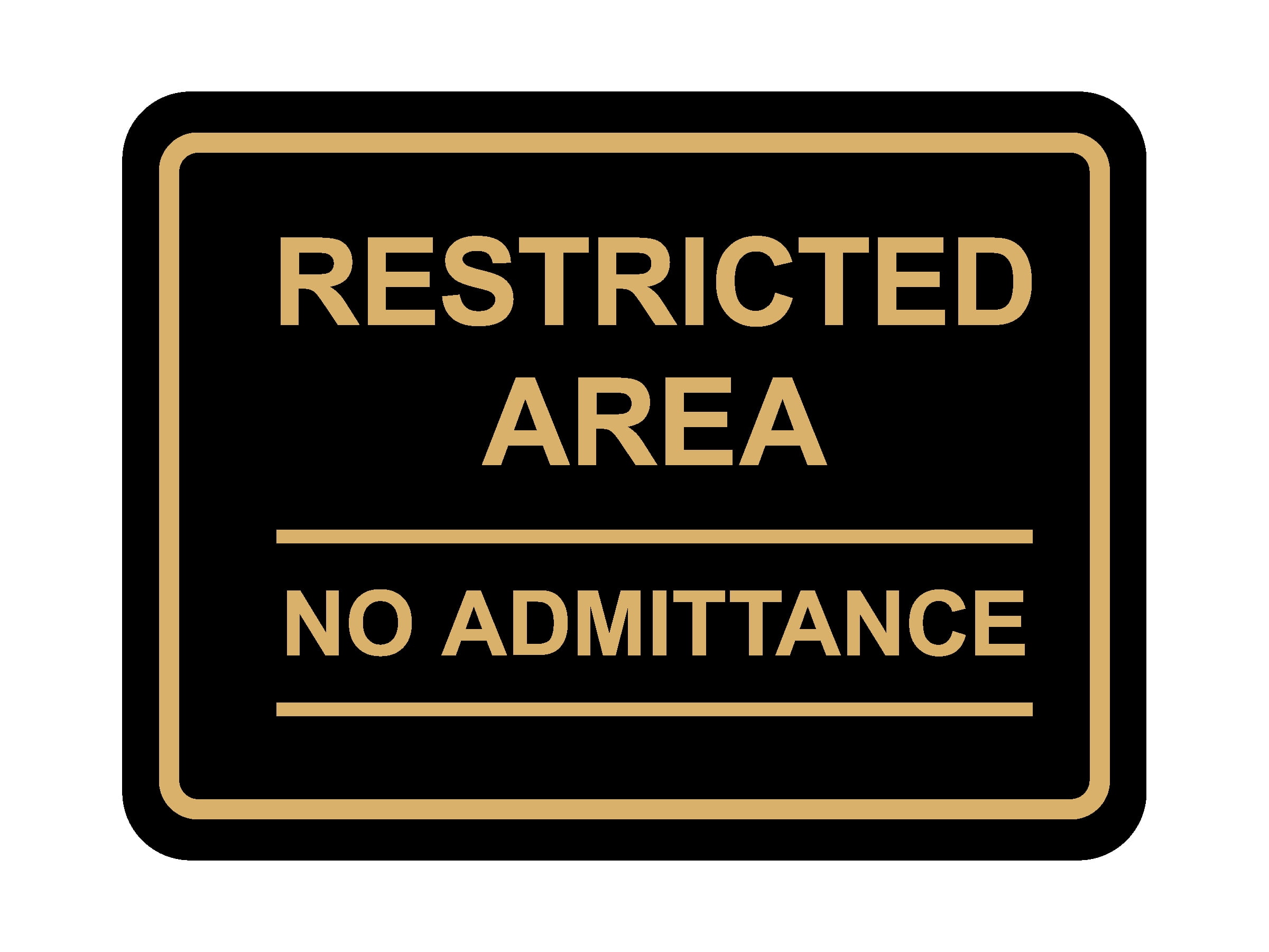 Signs ByLITA Classic Framed Restricted Area No Admittance Sign (Black ...