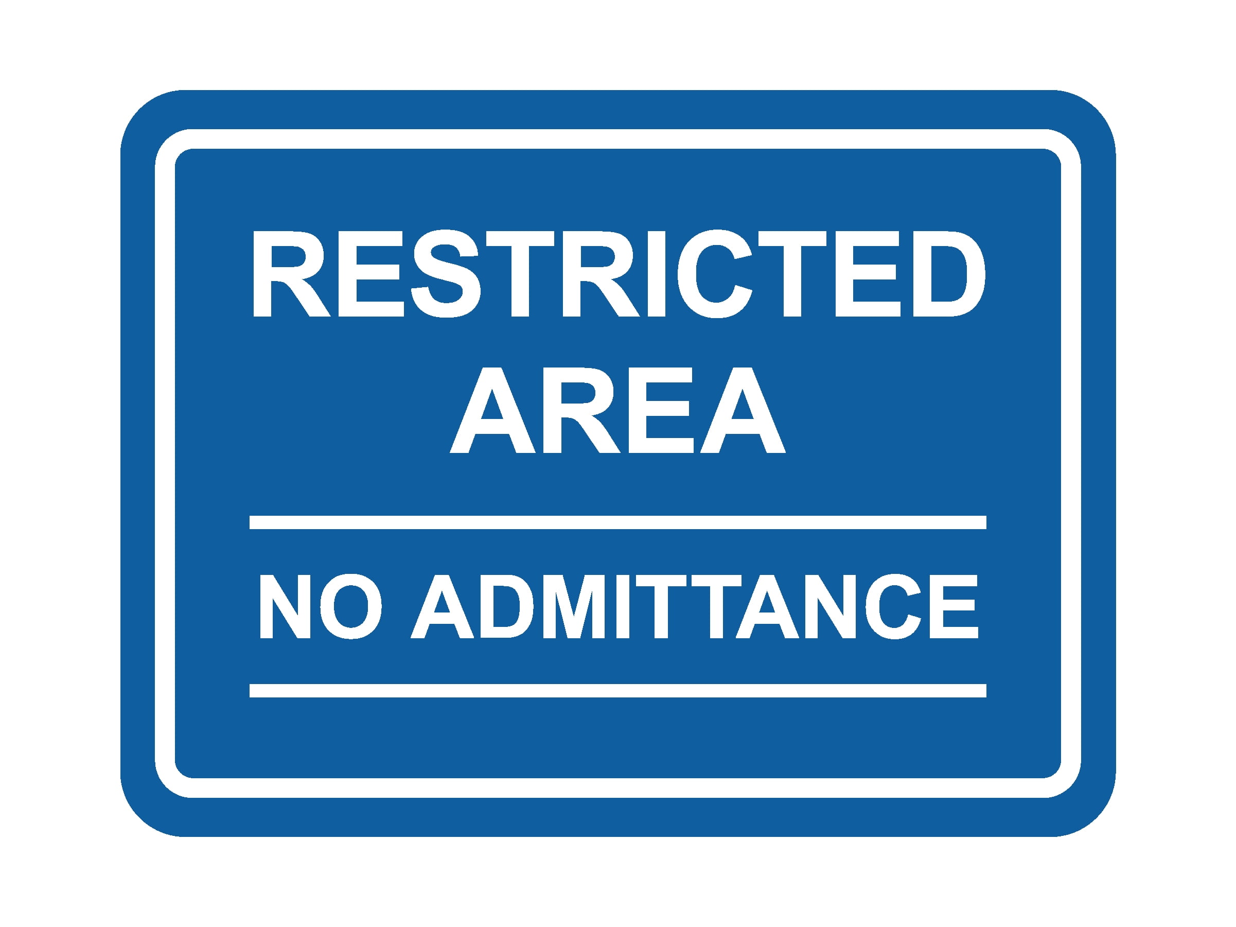 Signs ByLITA Classic Framed Restricted Area No Admittance Sign (Blue ...