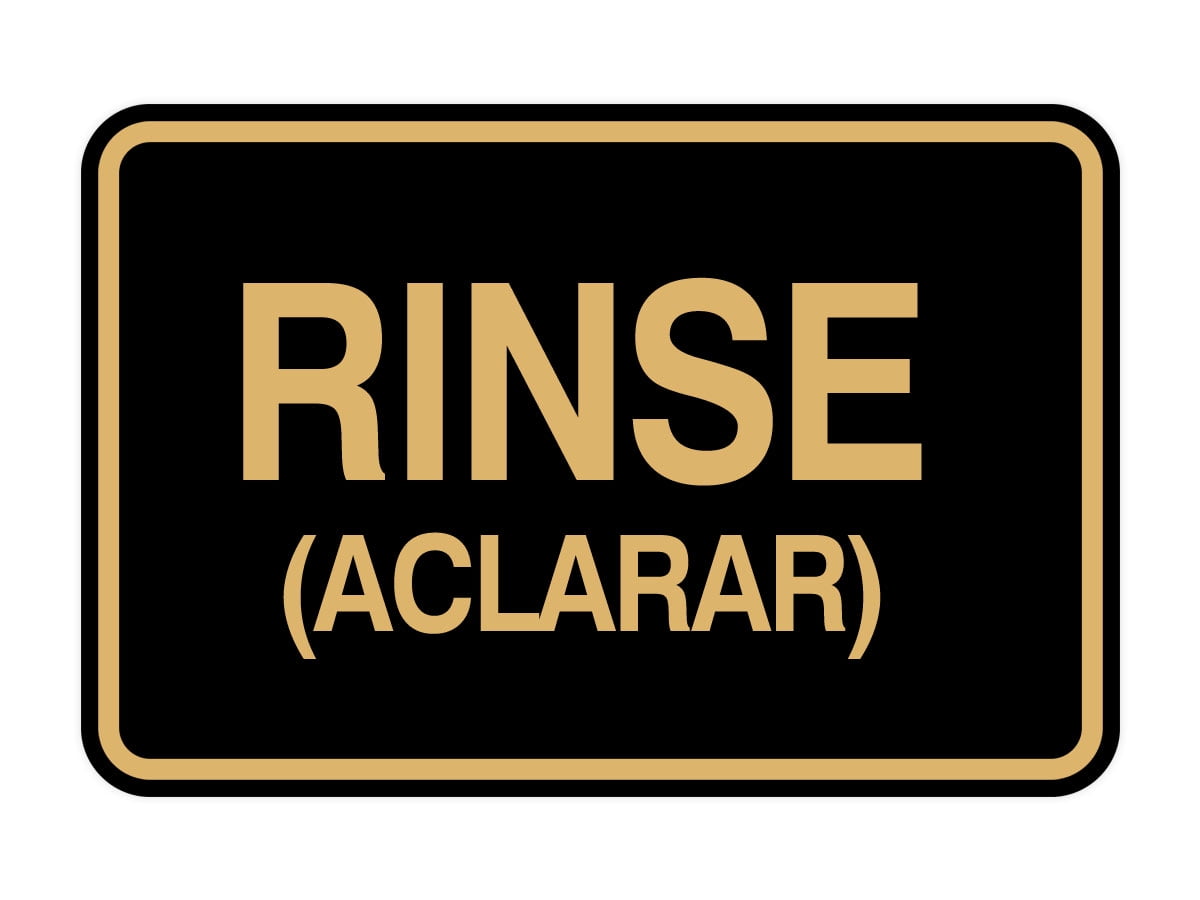 Signs ByLITA Classic Framed Rinse (Aclarar) Sign (Black Gold) - Large ...