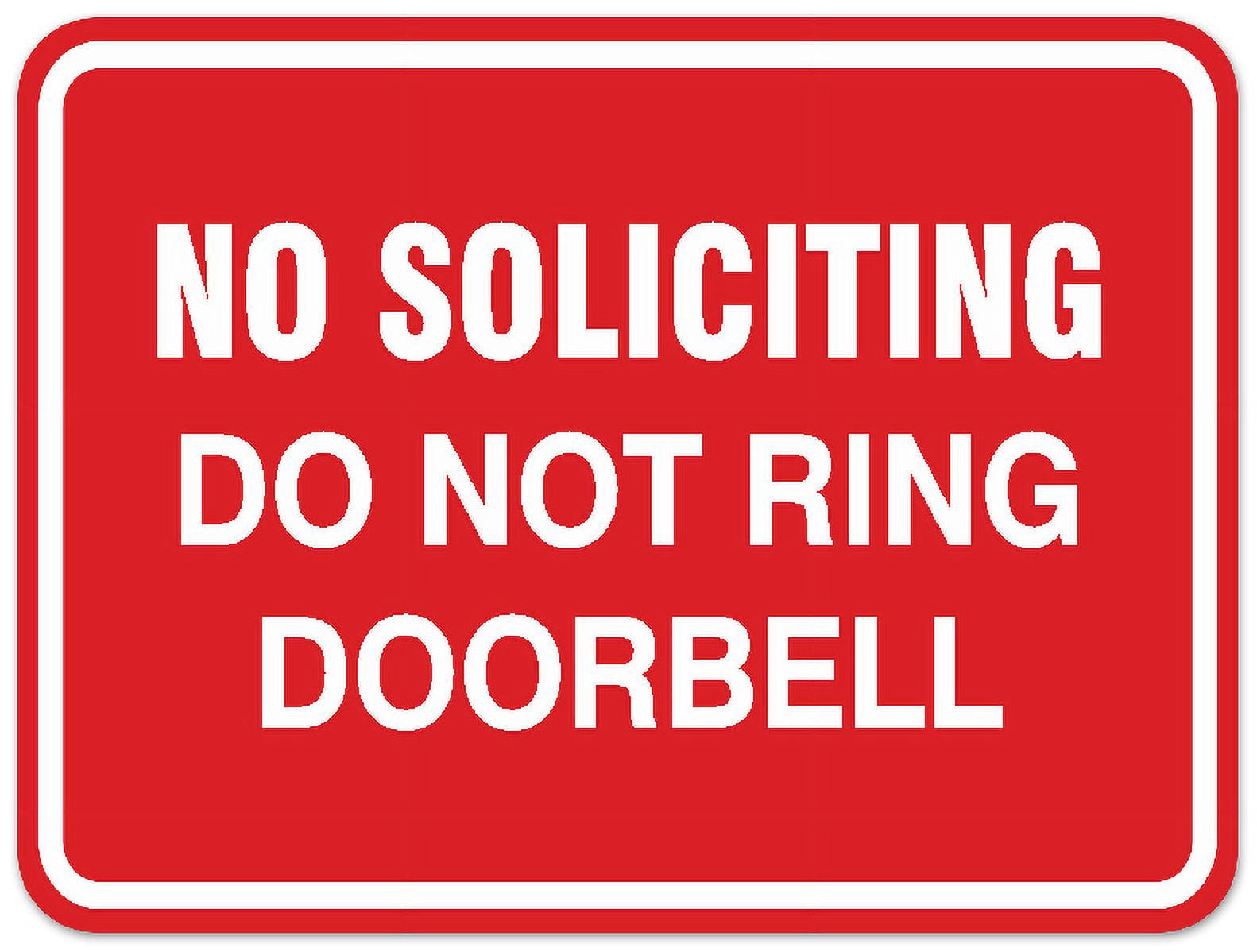 Signs ByLITA Classic Framed NO SOLICITING DO NOT RING DOORBELL Door or ...