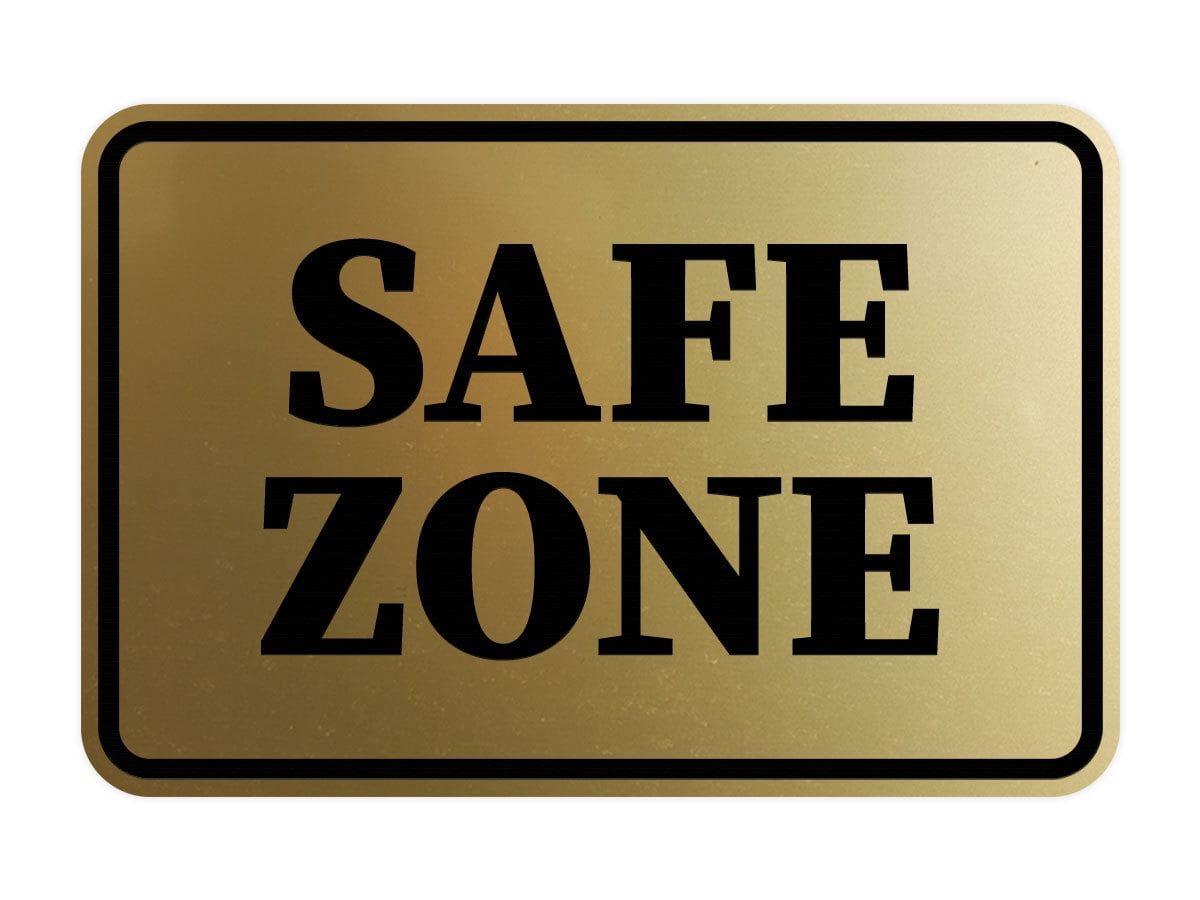 Signs ByLITA Classic Framed, Safe Zone Sign (Brushed Gold) - Medium ...