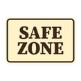 Signs ByLITA Classic Framed, Safe Zone Sign (Ivory/Dark Brown) - Large ...