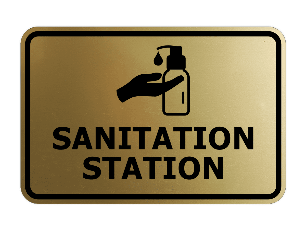 Signs ByLITA Classic Framed Sanitation Station Door or Wall Sign Easy ...