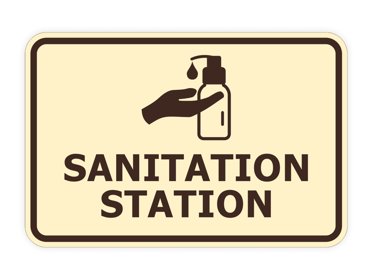 Signs ByLITA Classic Framed Sanitation Station Door or Wall Sign Easy ...
