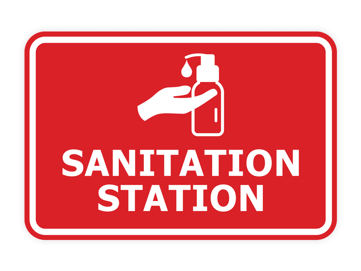 Signs ByLITA Classic Framed Sanitation Station Door or Wall Sign Easy ...