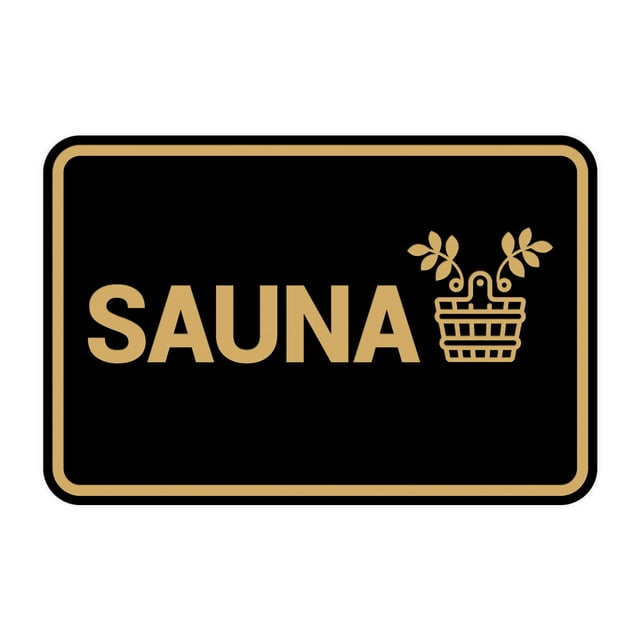 Signs ByLITA Classic Framed Sauna Sign (Black /Gold) - Small - Walmart.com