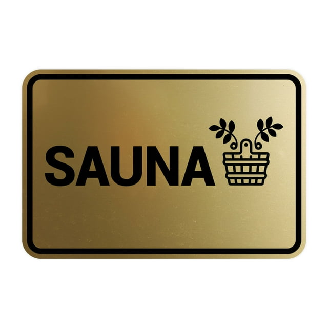 Signs ByLITA Classic Framed Sauna Sign (Brushed Gold) - Medium ...