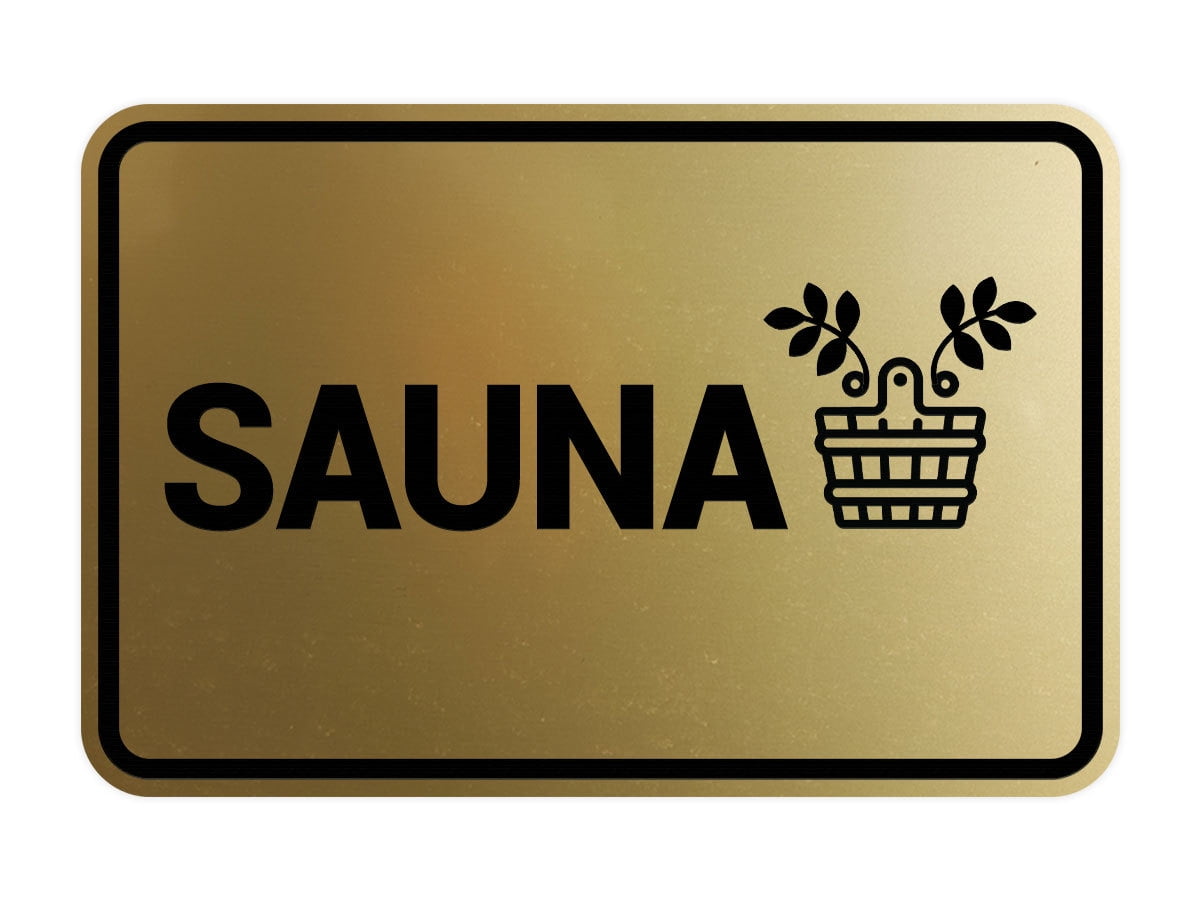 Signs ByLITA Classic Framed Sauna Sign (Brushed Gold) - Small - Walmart.com