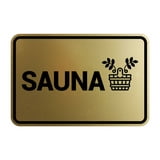 Signs ByLITA Classic Framed Sauna Sign (Brushed Gold) - Small - Walmart.com