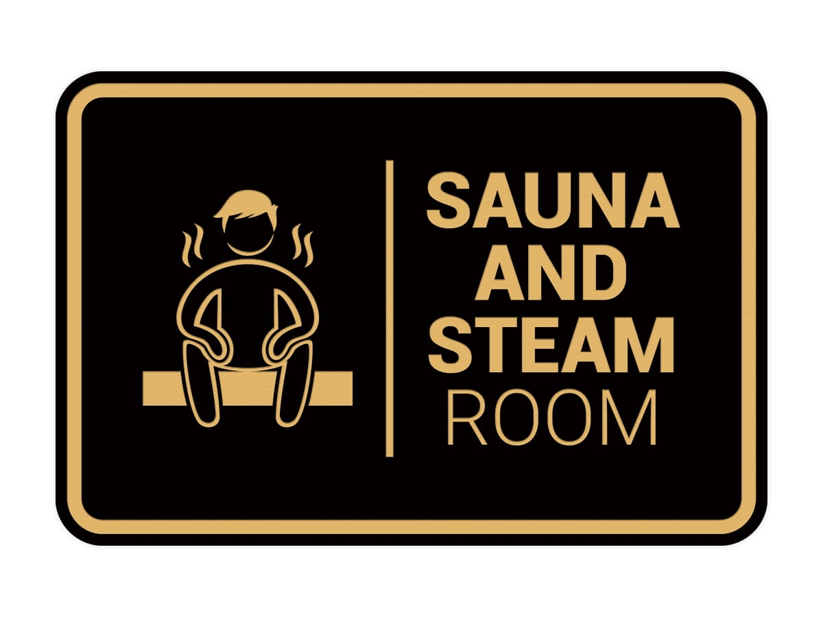 Signs ByLITA Classic Framed Sauna and Steam Room Sign (Black Gold ...