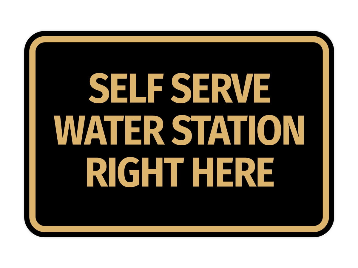 Signs ByLITA Classic Framed Self Serve Water Station Right Here Sign ...