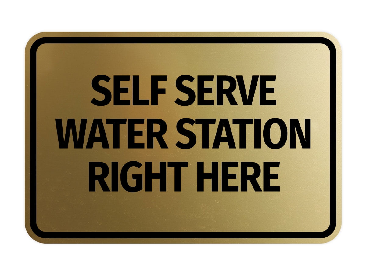 Signs ByLITA Classic Framed Self Serve Water Station Right Here Sign ...