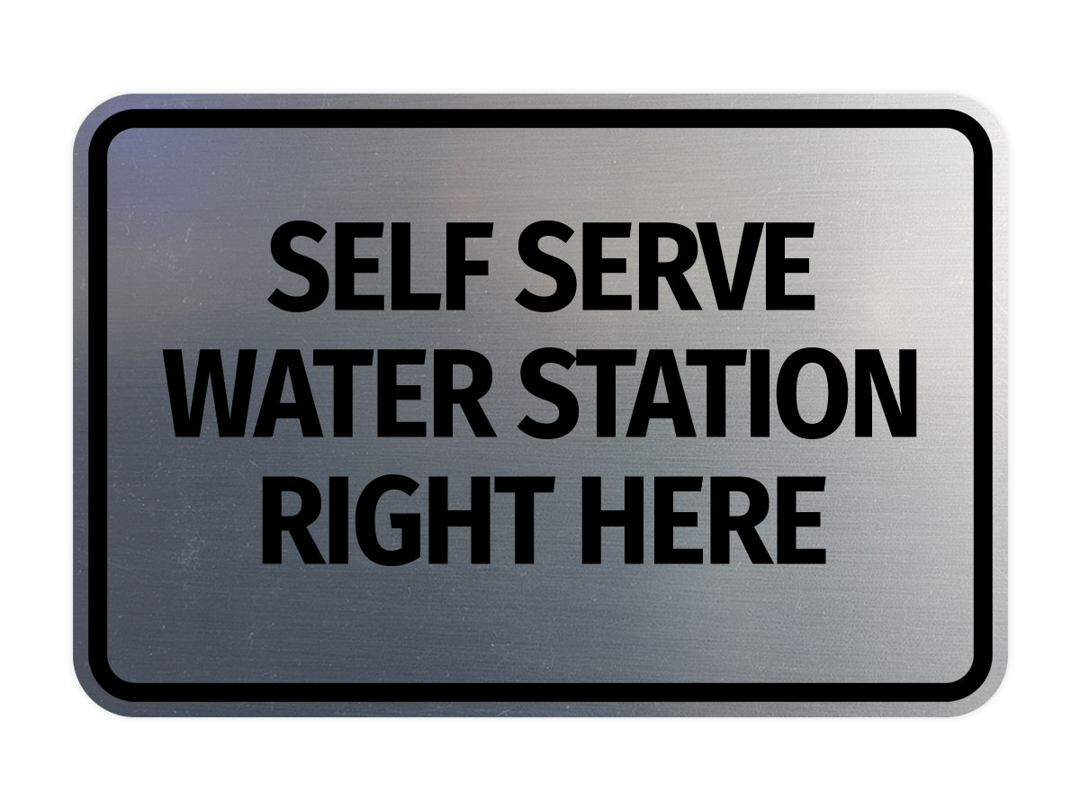 Signs ByLITA Classic Framed Self Serve Water Station Right Here Sign ...