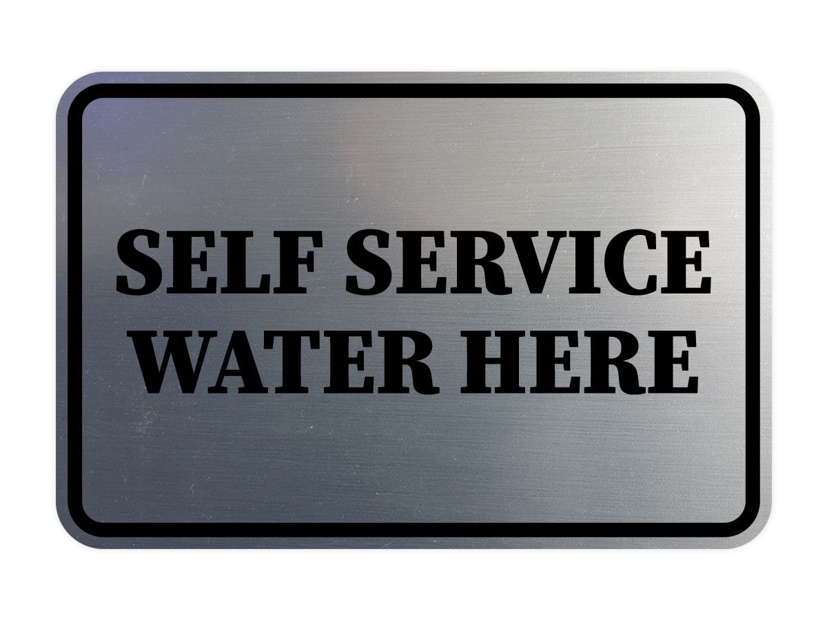 Signs ByLITA Classic Framed Self Service Water Here Durable ABS Plastic ...
