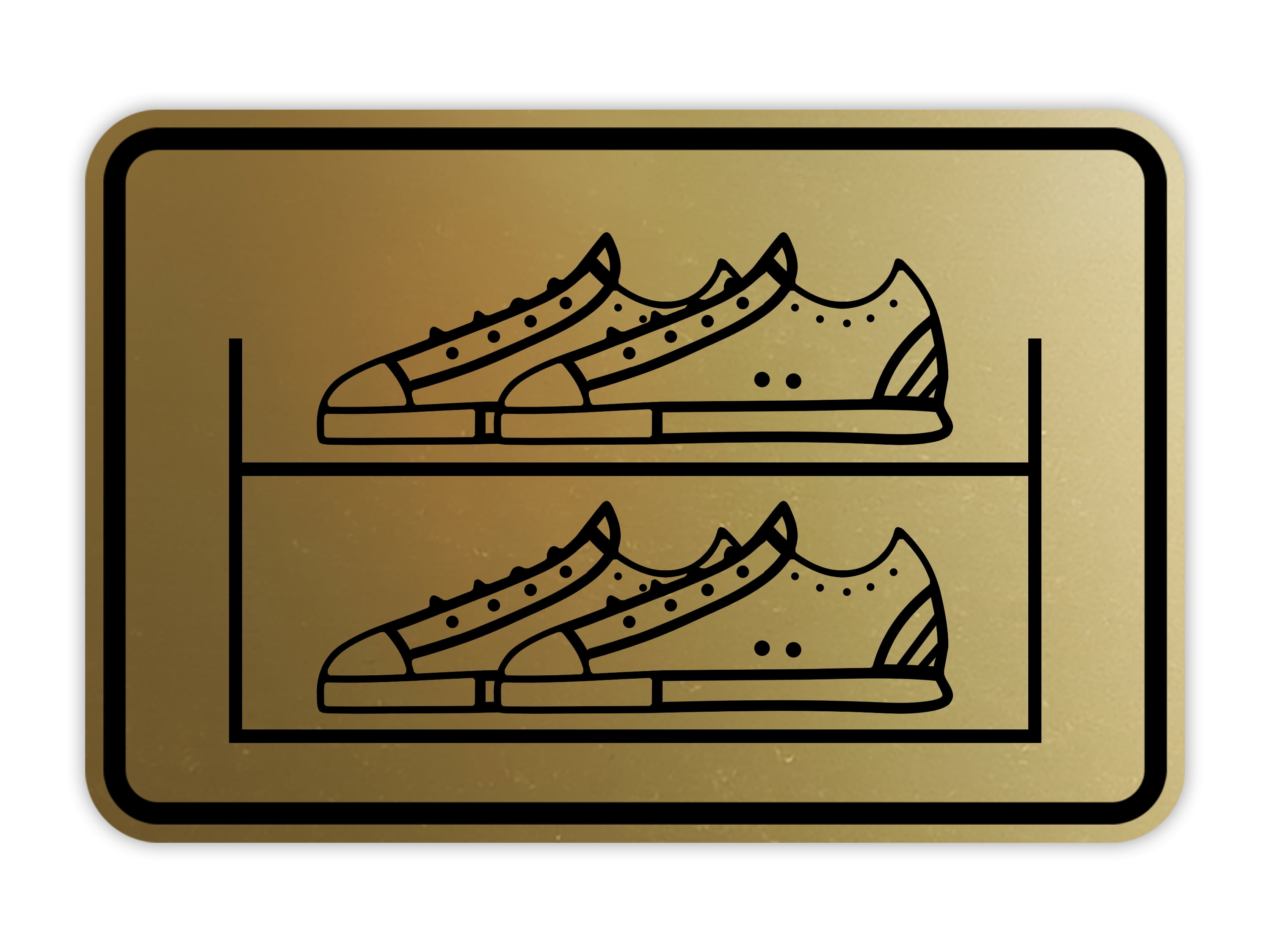 Signs ByLITA Classic Framed Shoes Graphic Sign (Brushed Gold) - Small ...