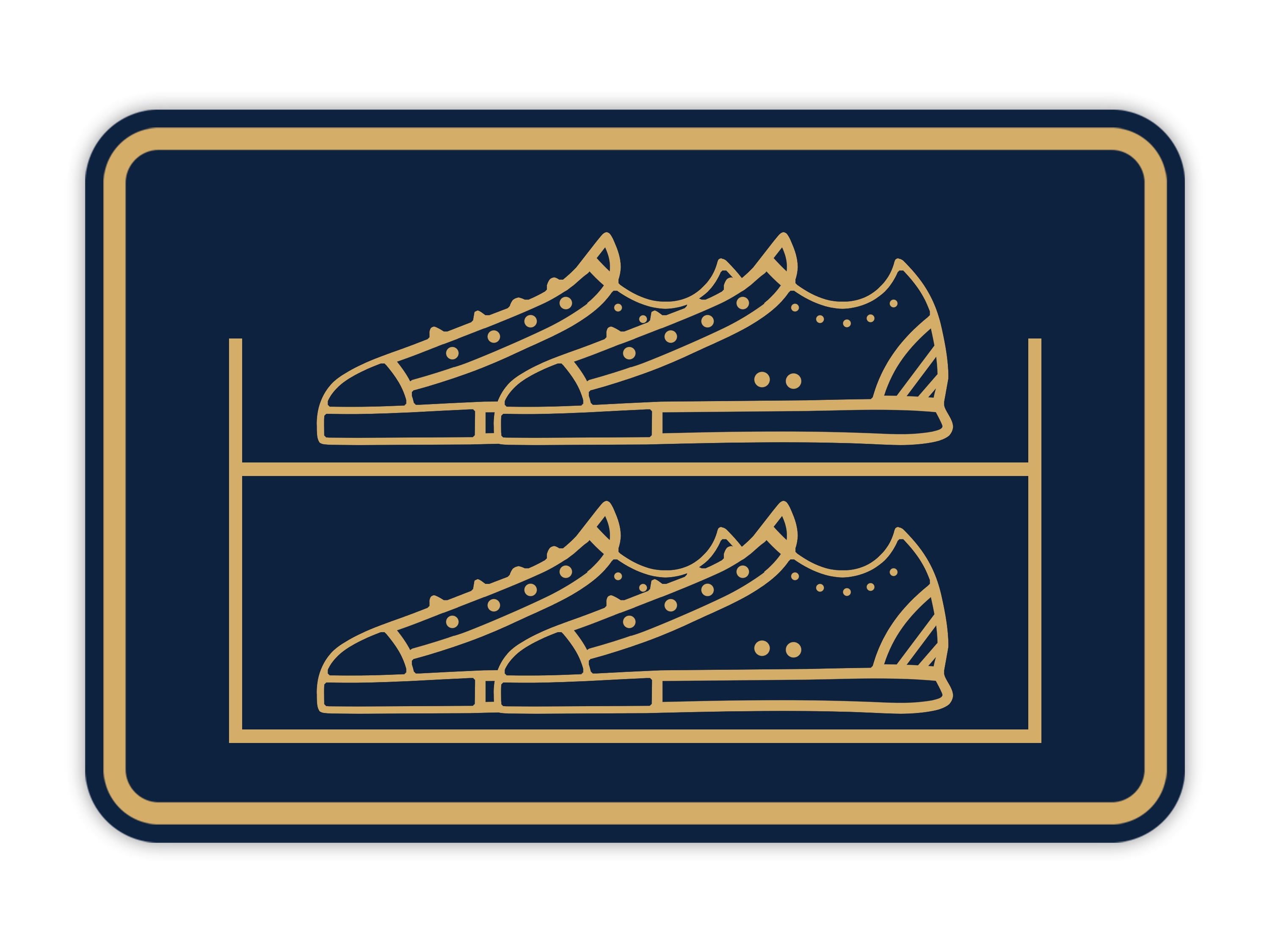 Signs ByLITA Classic Framed Shoes Graphic Sign (Navy Blue/Gold ...