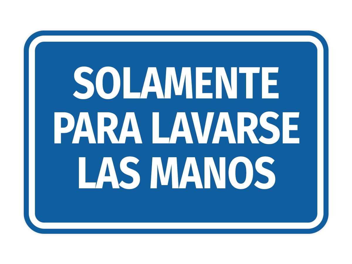 Signs ByLITA Classic Framed Solamente Para Lavarse Las Manos vector ...