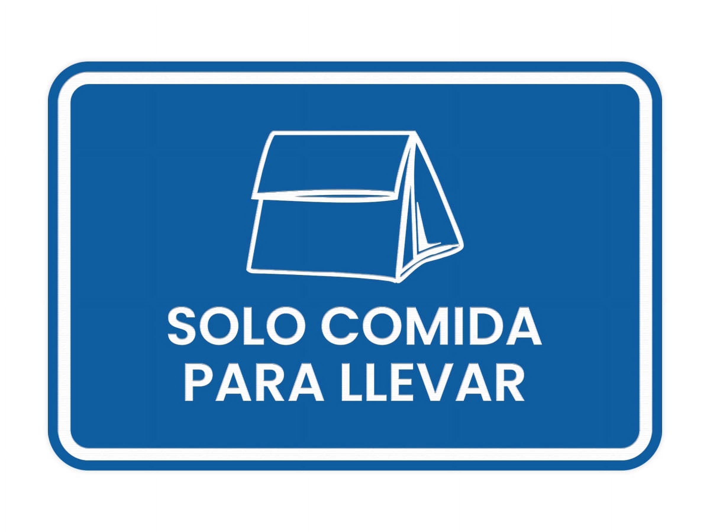 Signs ByLITA Classic Framed Solo Comida para llevar Door or Wall Sign ...