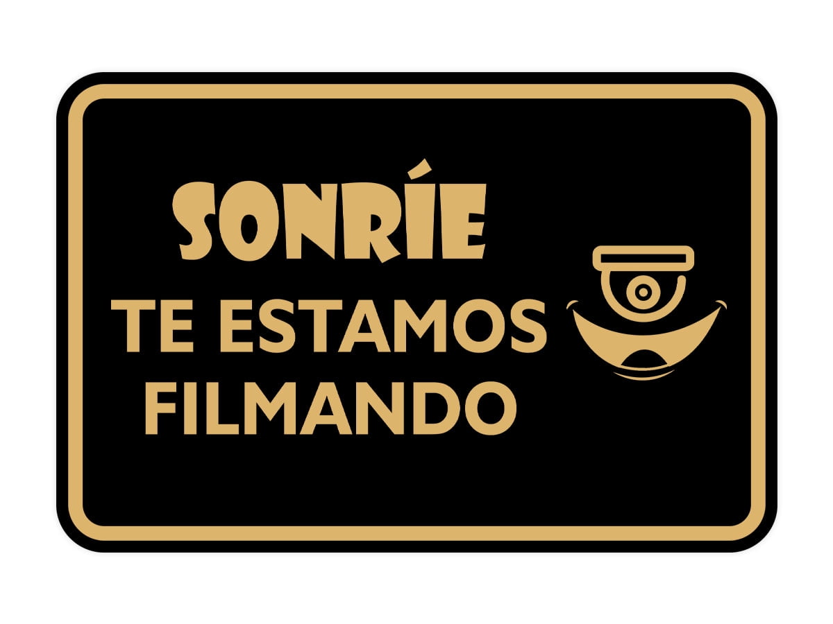 Signs ByLITA Classic Framed Sonríe, te estamos filmando Graphic Spanish ...