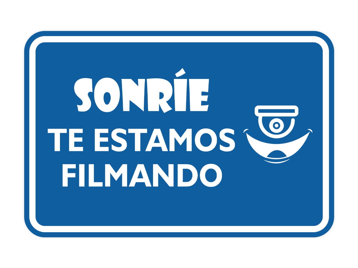 Signs ByLITA Classic Framed Sonríe, te estamos filmando Graphic Spanish ...