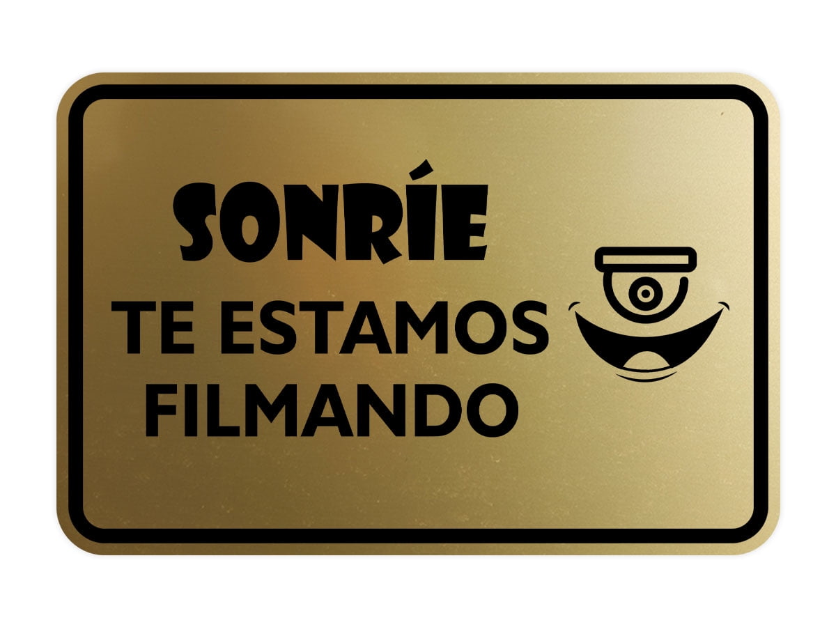 Signs ByLITA Classic Framed Sonríe, te estamos filmando Graphic Spanish ...