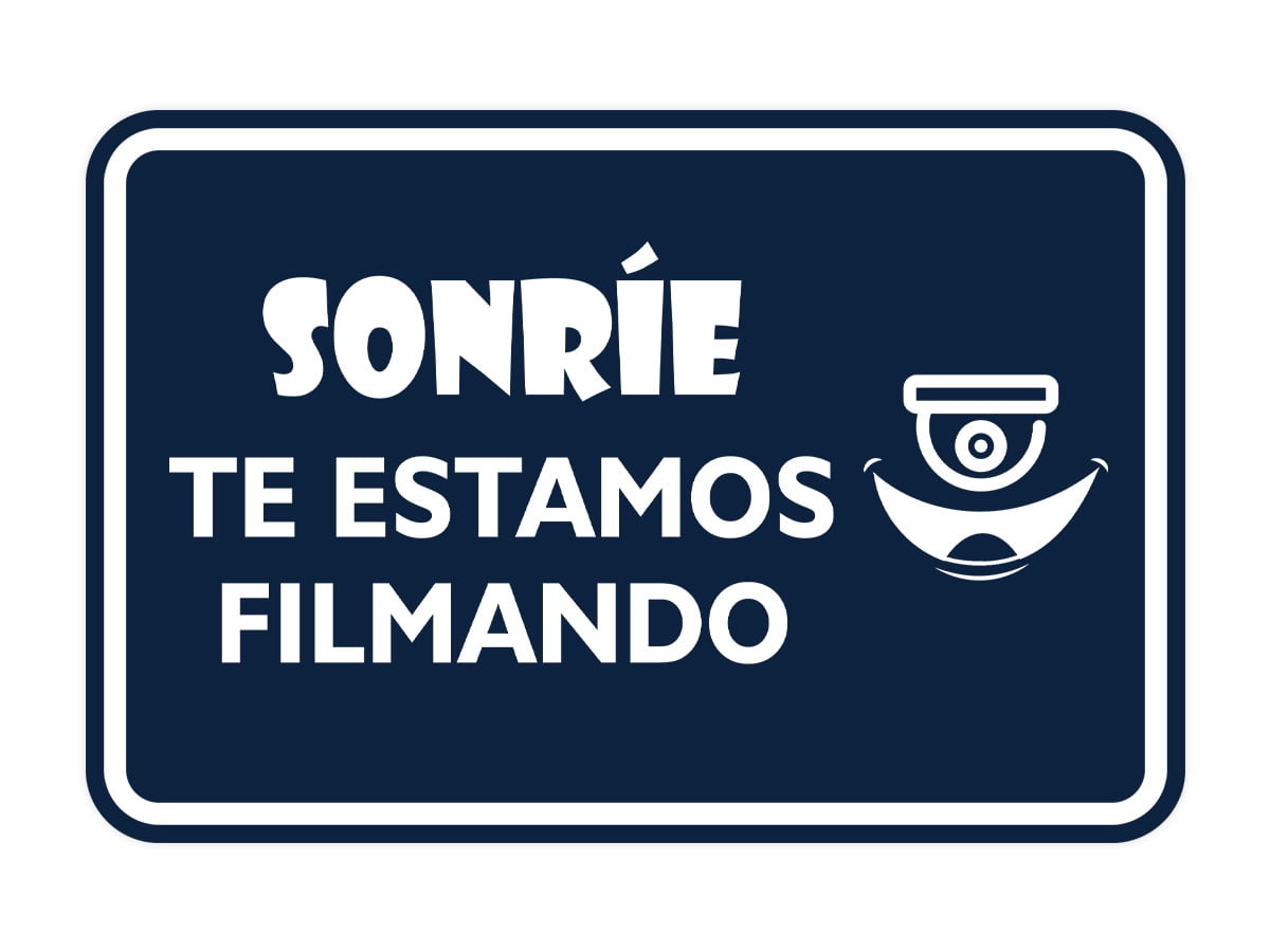 Signs ByLITA Classic Framed Sonríe, te estamos filmando Graphic Spanish ...