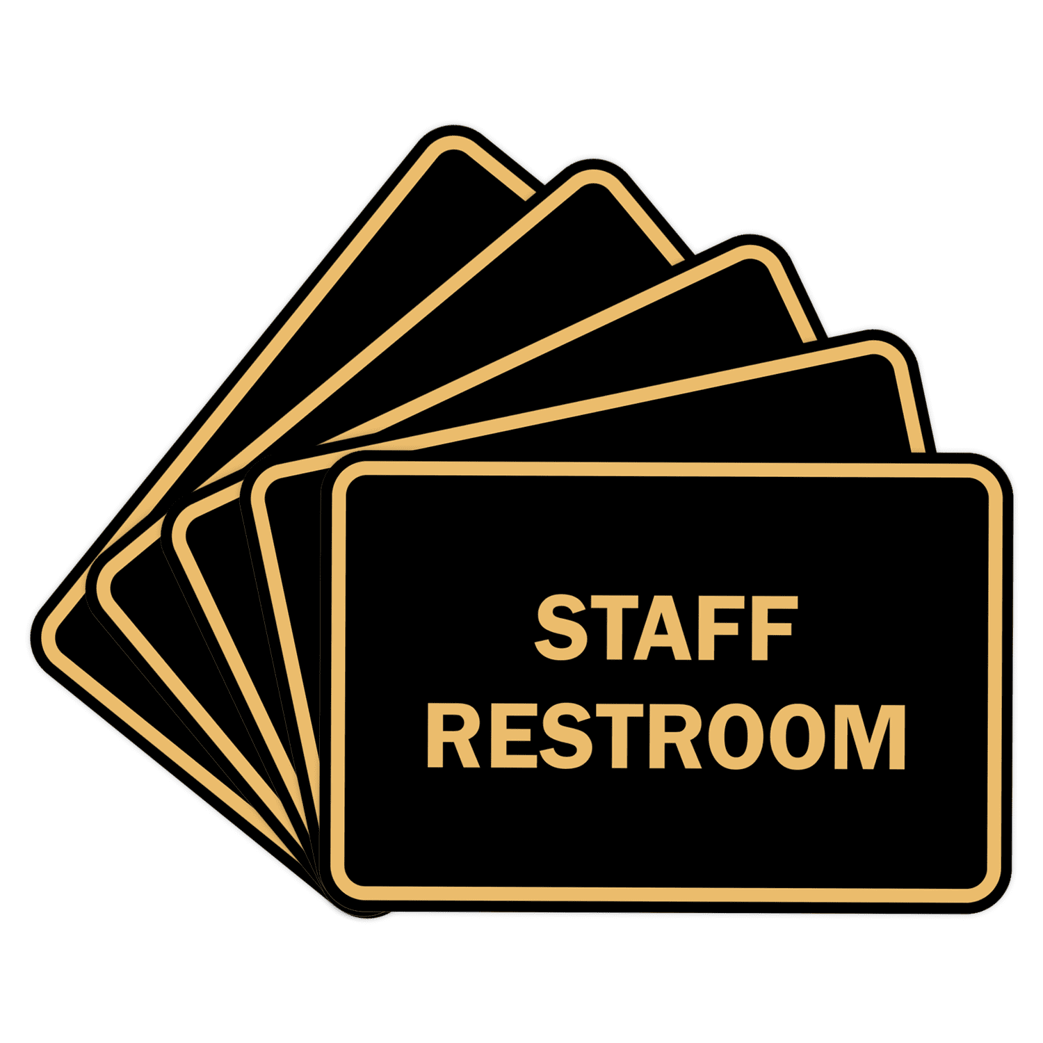 Signs ByLITA Classic Framed Staff Restroom Sign (Black Gold) - Medium ...