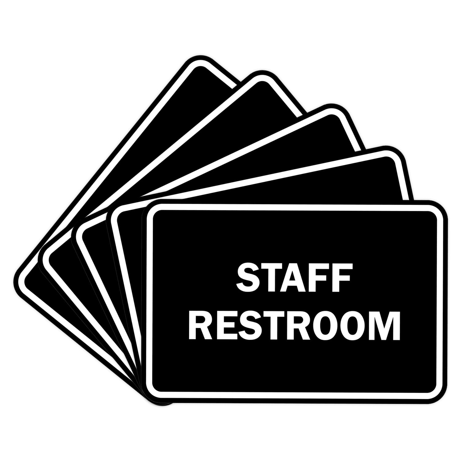 Signs ByLITA Classic Framed Staff Restroom Sign (Black) - Large (5 Pack ...