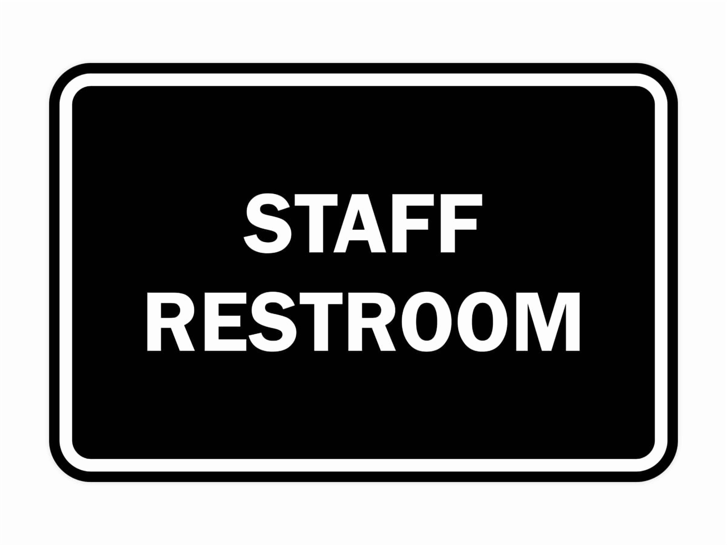 Signs ByLITA Classic Framed Staff Restroom Sign (Black) - Large ...