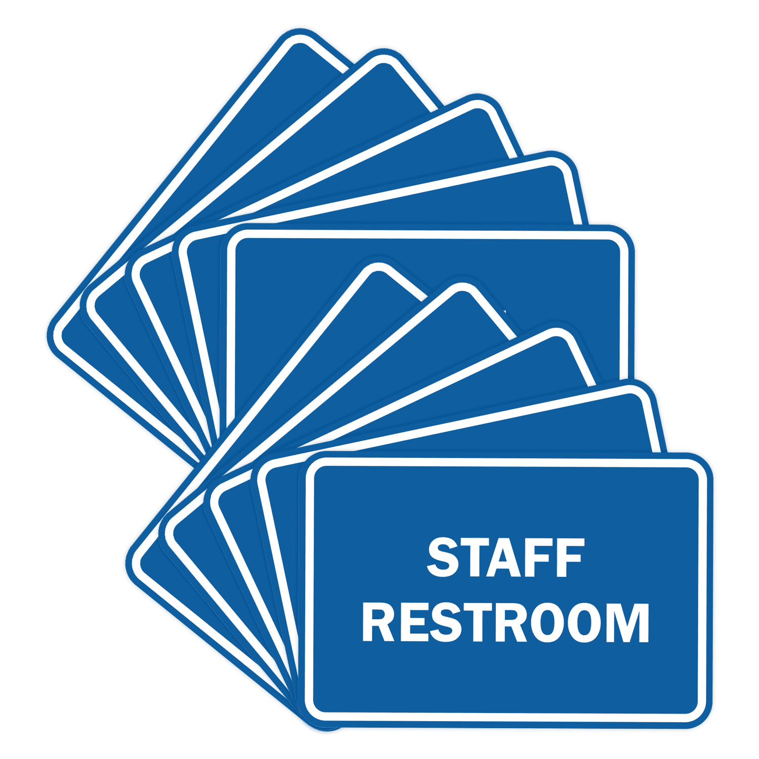 Signs ByLITA Classic Framed Staff Restroom Sign (Blue) - Large (10 Pack ...