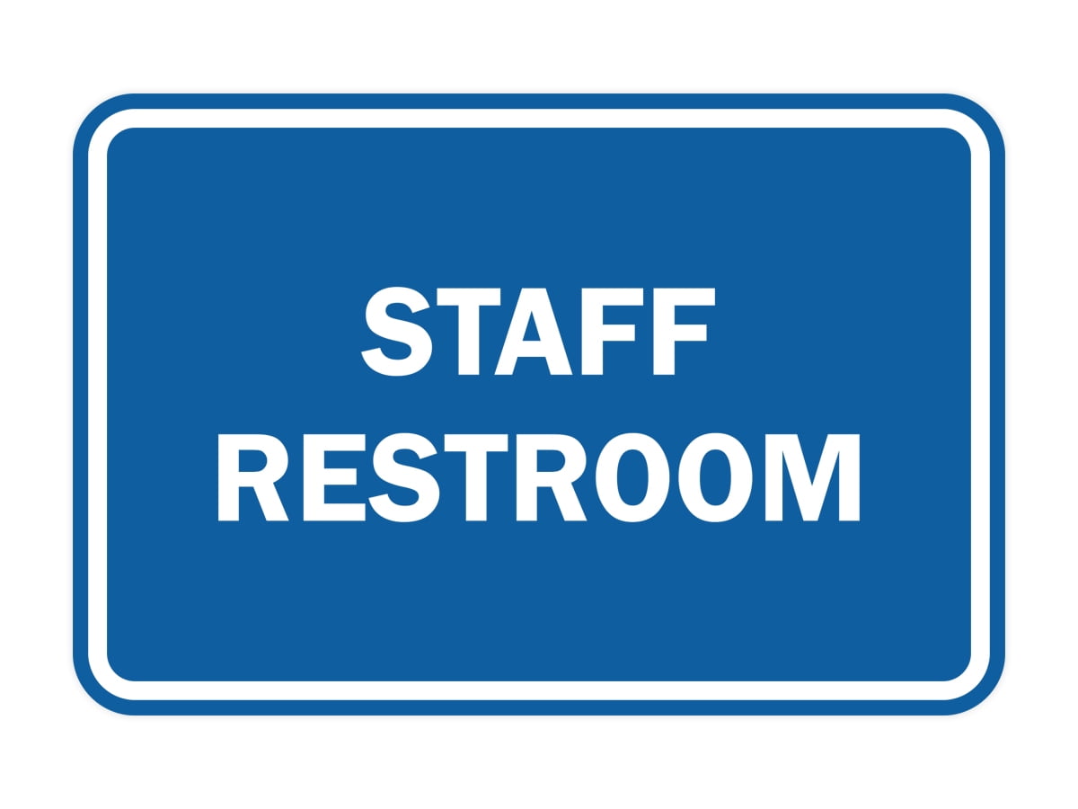 Signs ByLITA Classic Framed Staff Restroom Sign (Blue) - Medium ...