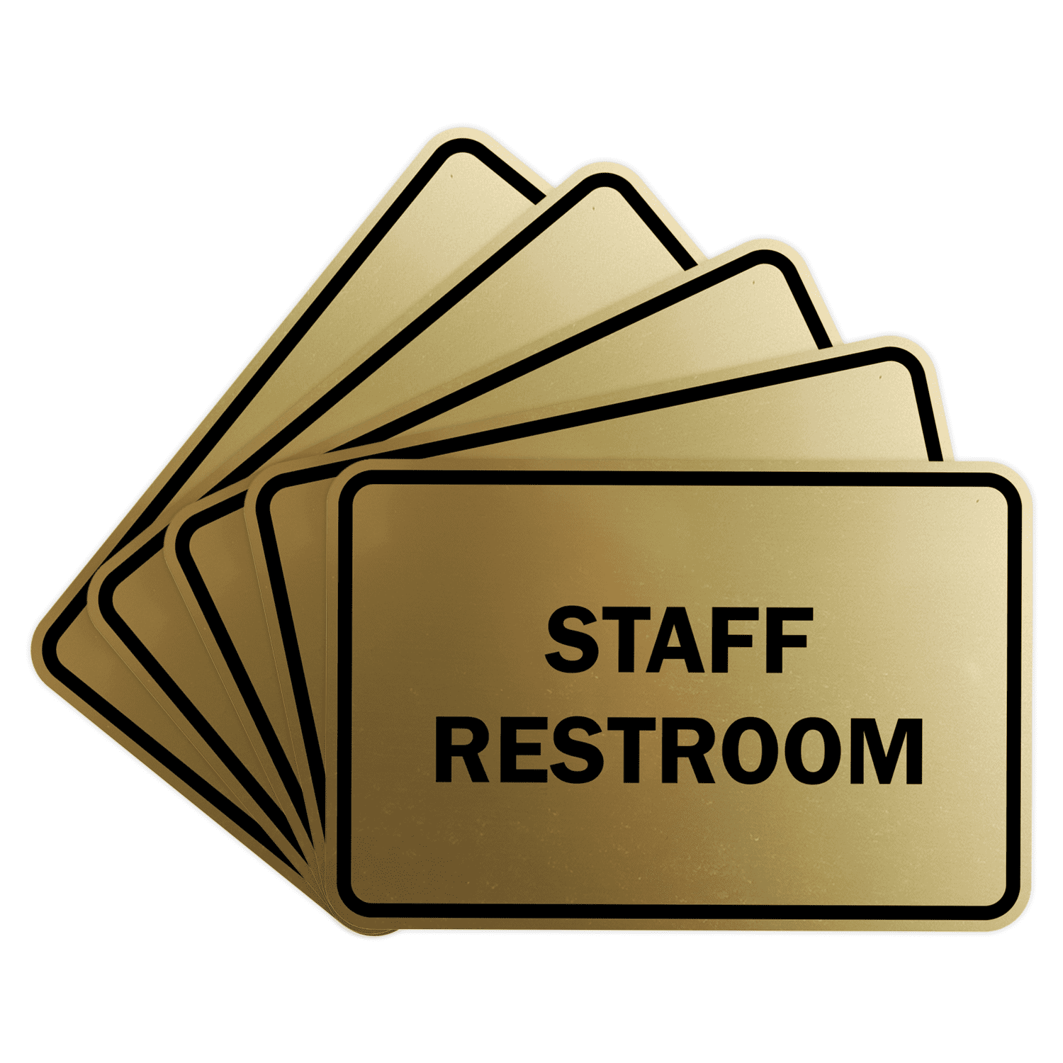 Signs ByLITA Classic Framed Staff Restroom Sign (Brushed Gold) - Large ...