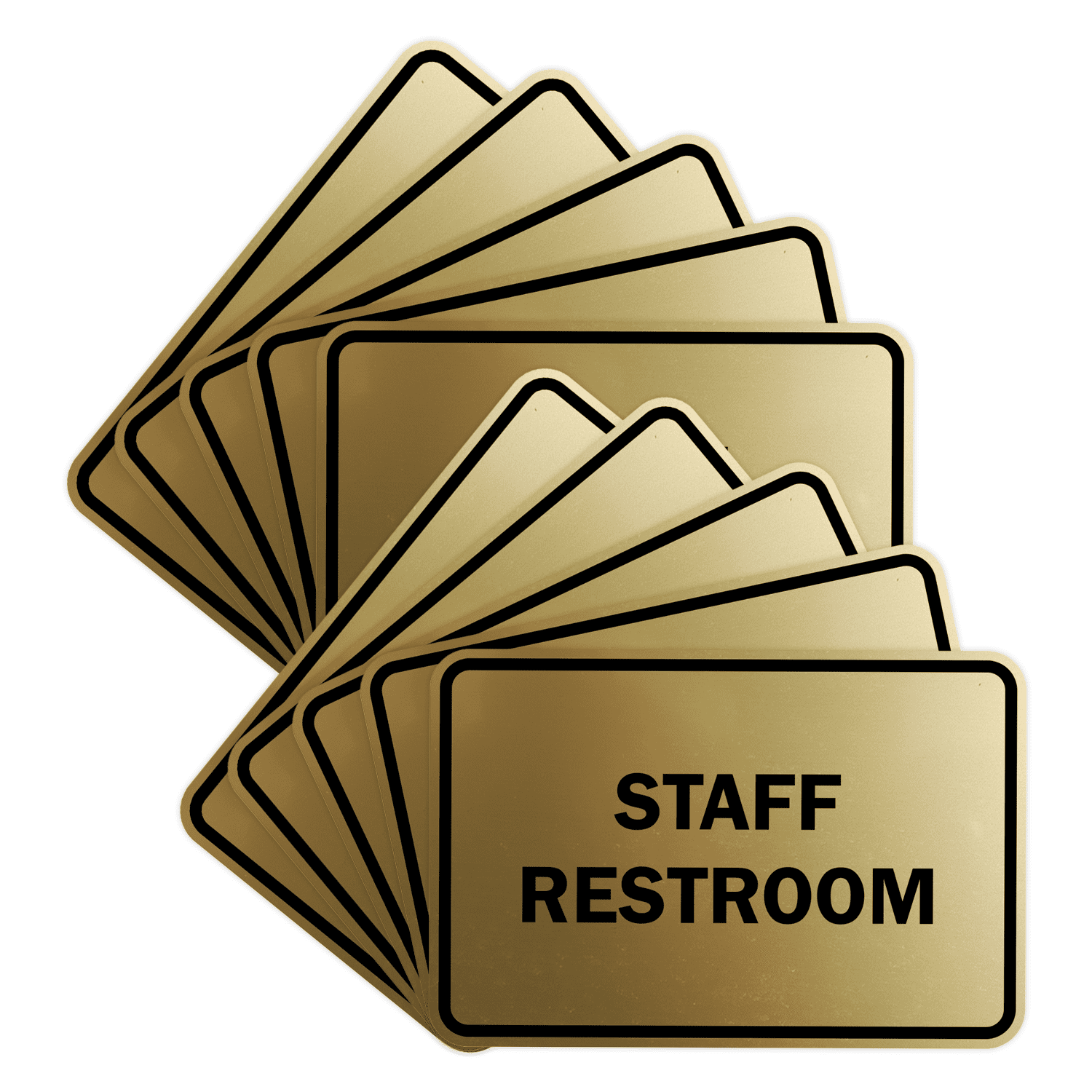 Signs ByLITA Classic Framed Staff Restroom Sign (Brushed Gold) - Small ...
