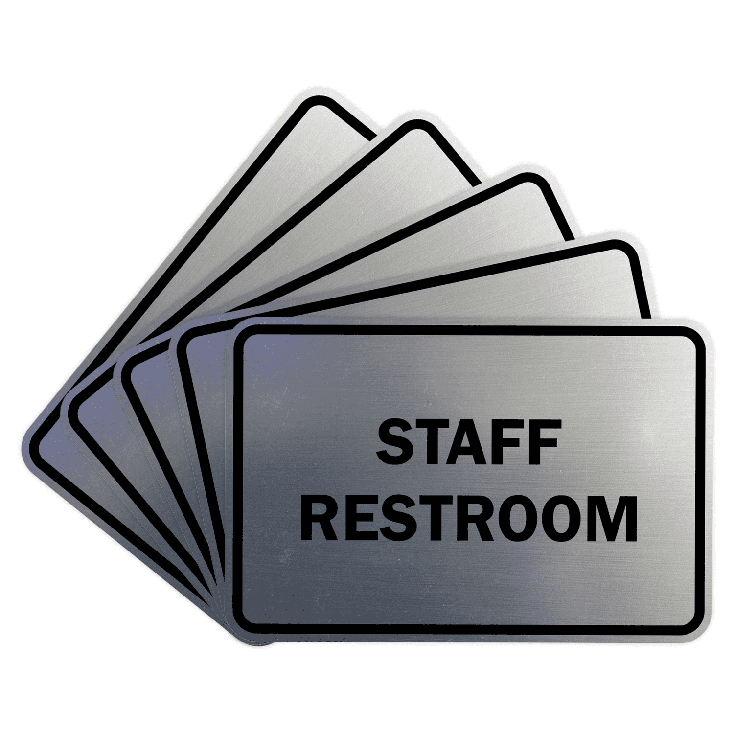 Signs ByLITA Classic Framed Staff Restroom Sign (Brushed Silver ...