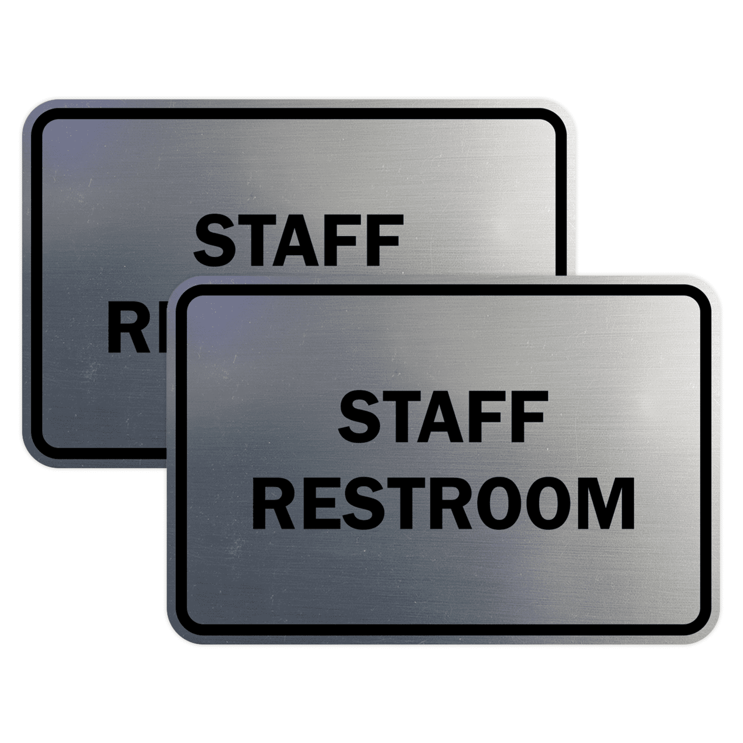 Signs ByLITA Classic Framed Staff Restroom Sign (Brushed Silver ...