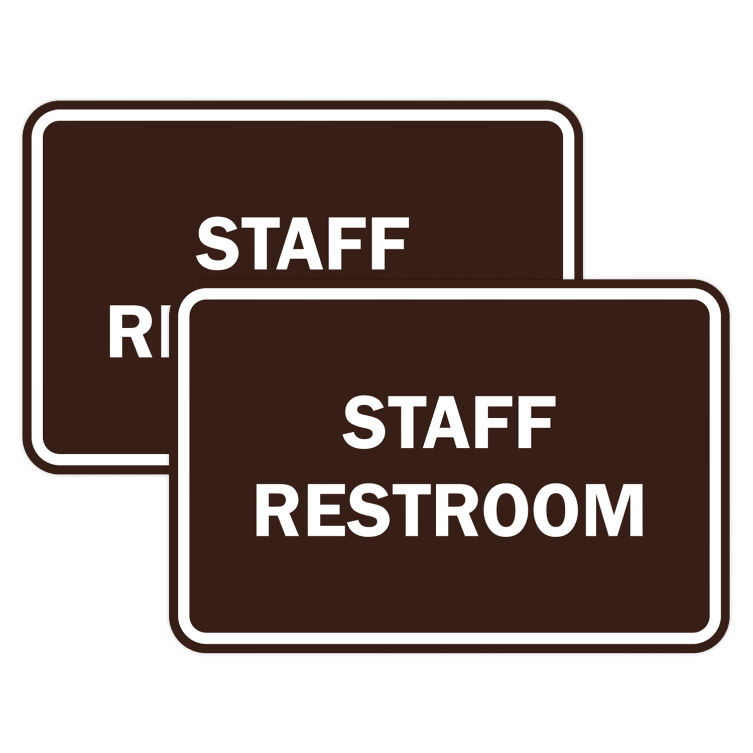 Signs ByLITA Classic Framed Staff Restroom Sign (Dark Brown) - Small 2 ...