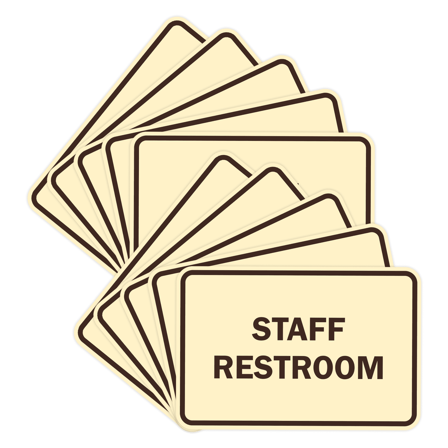 Signs ByLITA Classic Framed Staff Restroom Sign (Ivory/Dark Brown ...