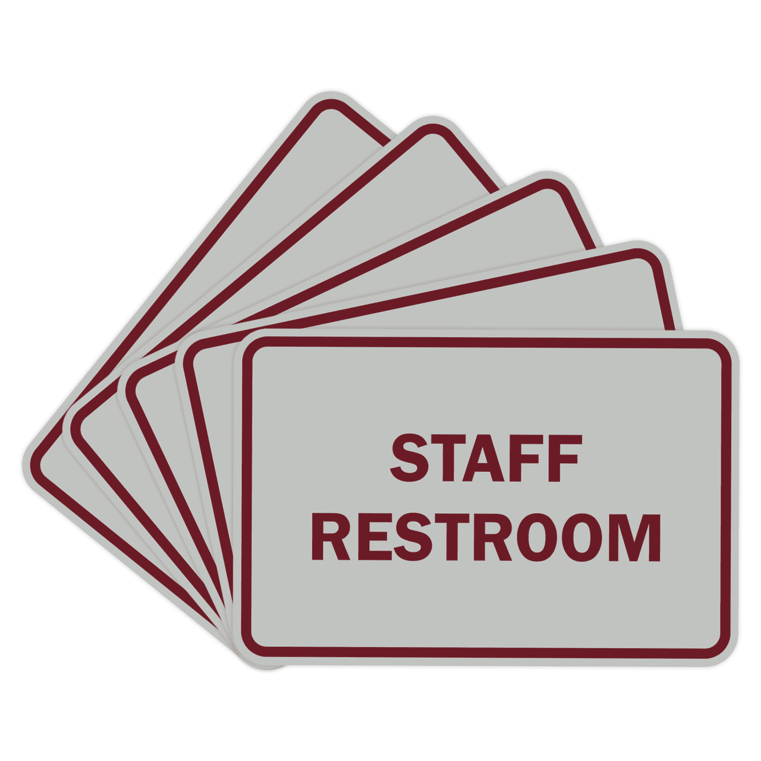 Signs ByLITA Classic Framed Staff Restroom Sign (Light Grey/Burgundy ...