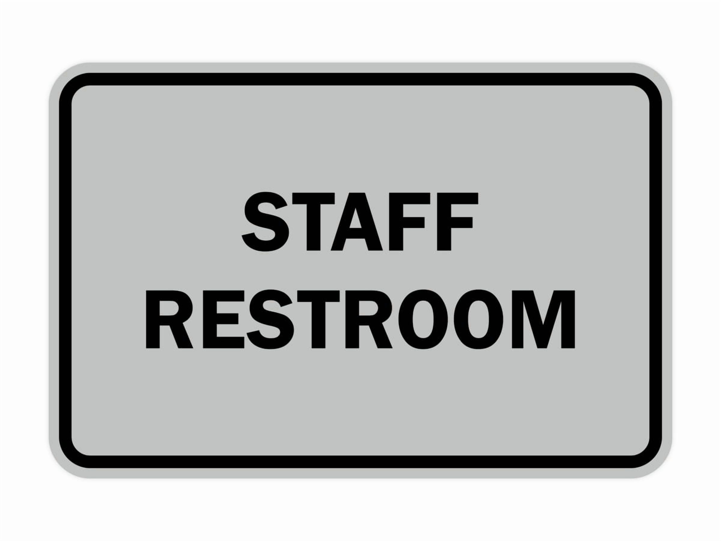 Signs ByLITA Classic Framed Staff Restroom Sign (Lt Gray) - Large ...