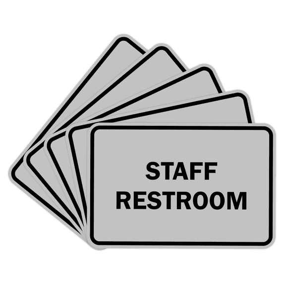 Signs ByLITA Classic Framed Staff Restroom Sign (Lt Gray) - Medium (5 ...