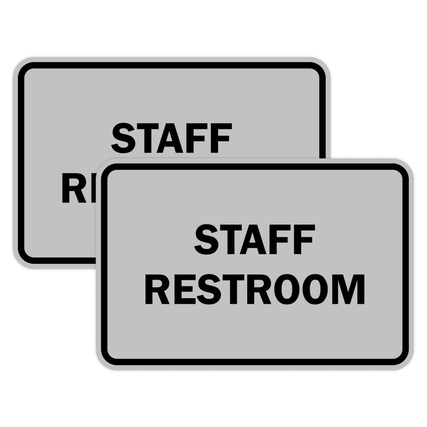 Signs ByLITA Classic Framed Staff Restroom Sign (Lt Gray) - Small 2 ...