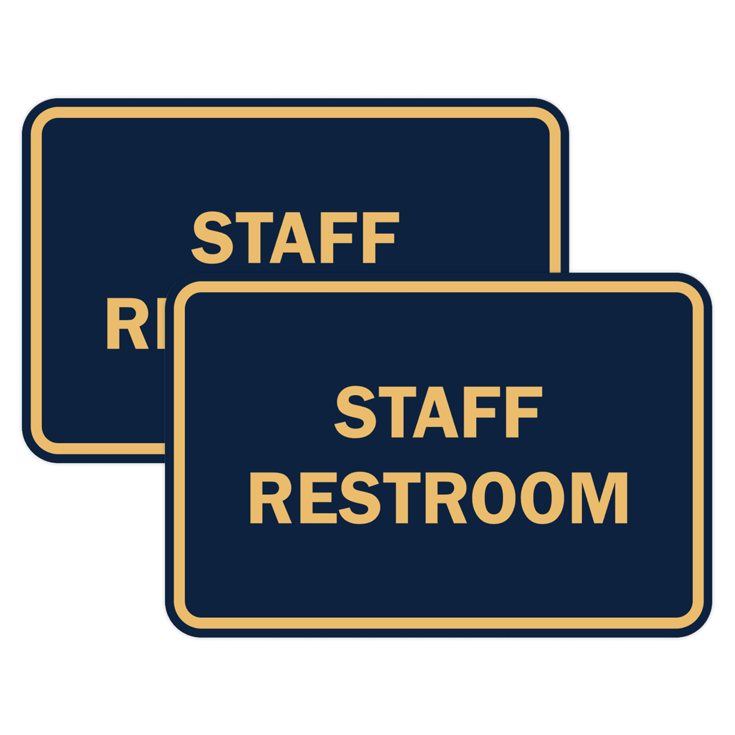 Signs ByLITA Classic Framed Staff Restroom Sign (Navy Blue/Gold ...