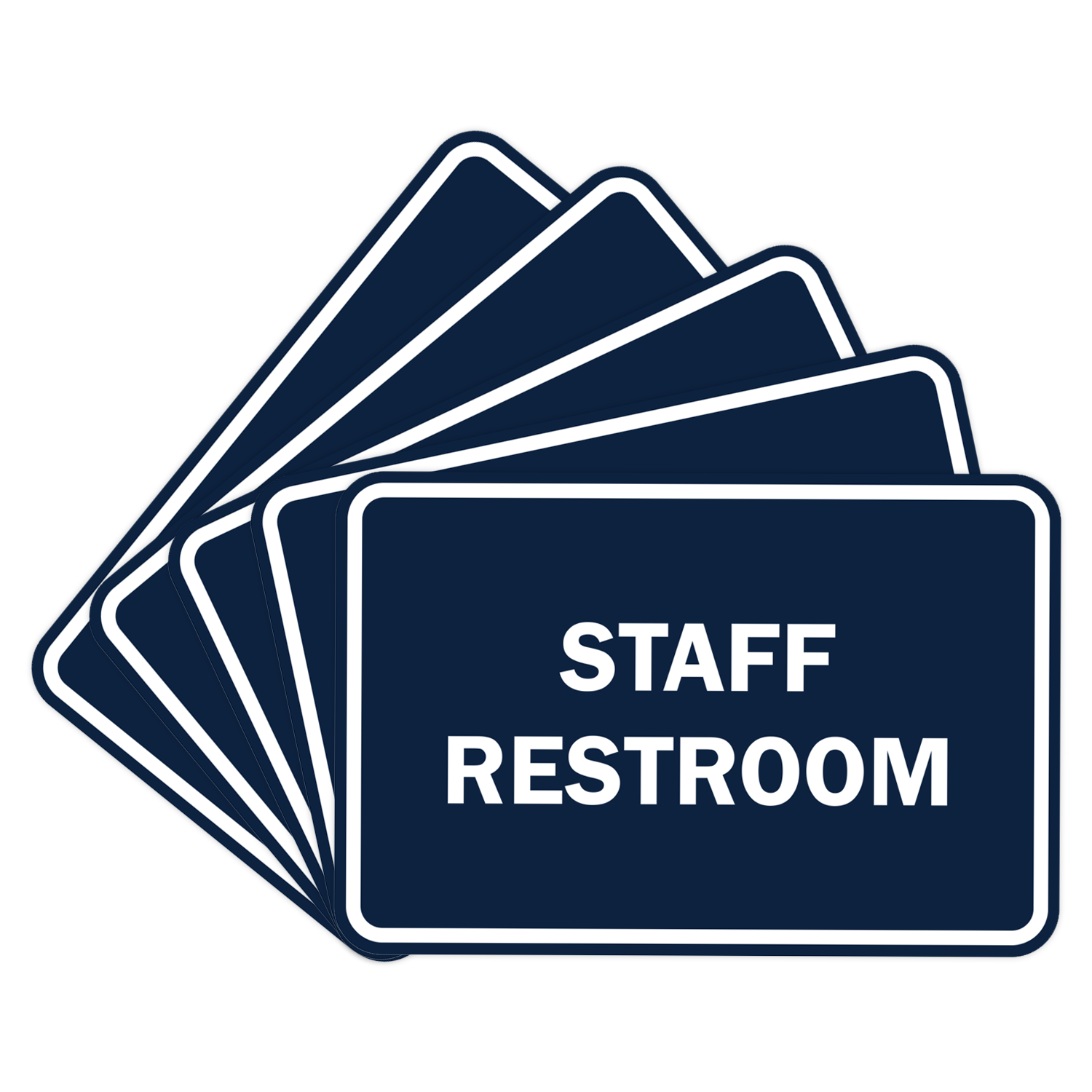 Signs ByLITA Classic Framed Staff Restroom Sign (Navy Blue/White ...