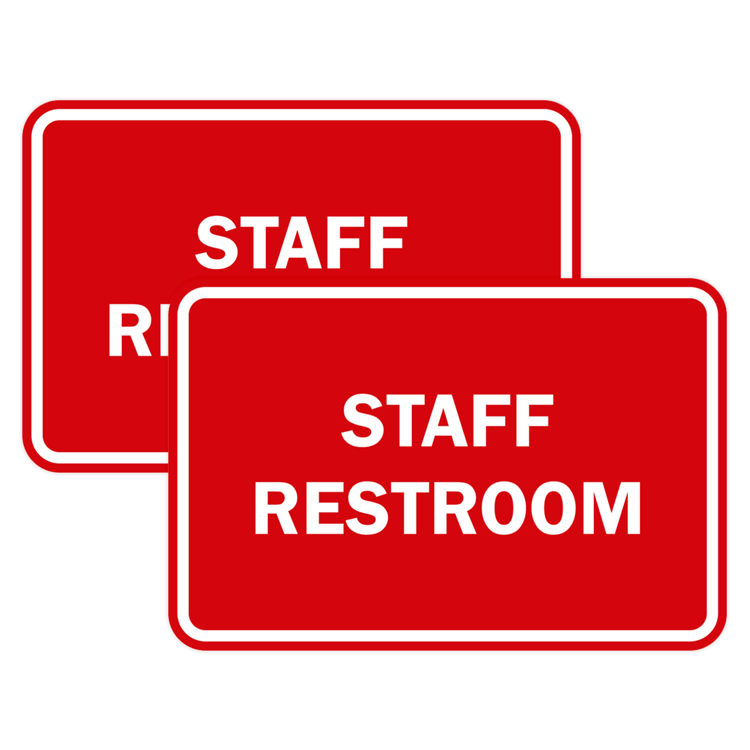 Signs ByLITA Classic Framed Staff Restroom Sign (Red) - Large 2 Pack ...