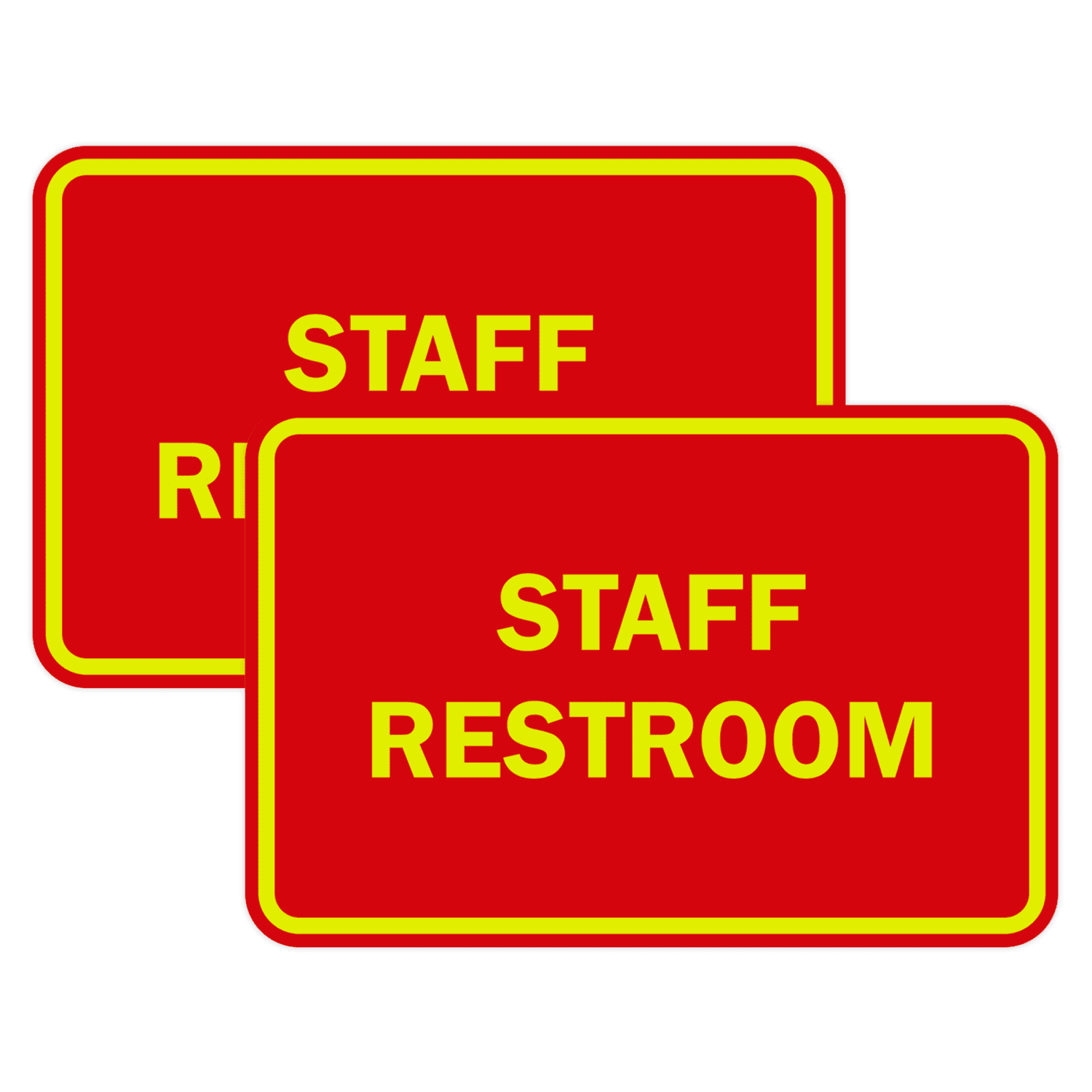 Signs ByLITA Classic Framed Staff Restroom Sign (Red/Yellow) - Large 2 ...