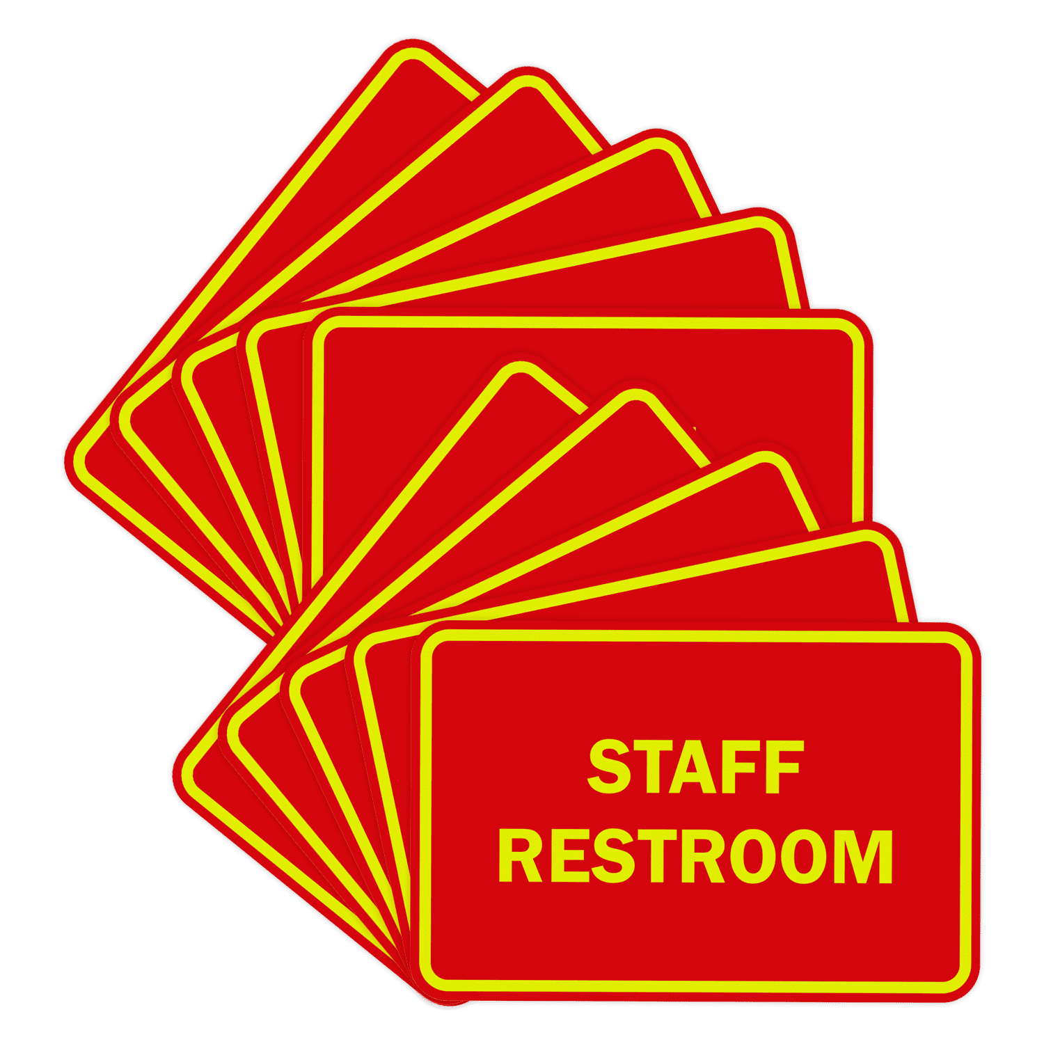 Signs ByLITA Classic Framed Staff Restroom Sign (Red/Yellow) - Medium ...